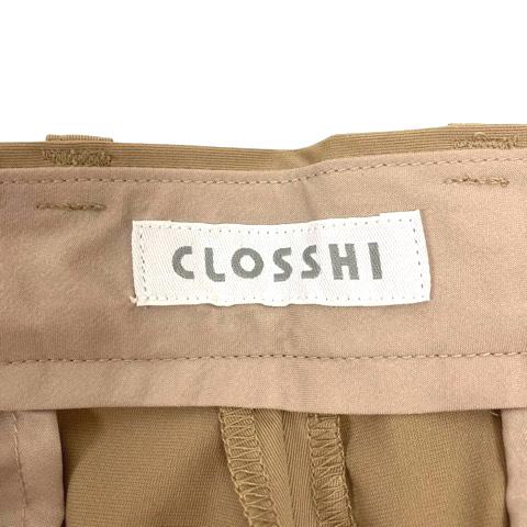 クロッシー CLOSSHI パンツ スラックス タック ロング丈 無地 クロッシー CLOSSHI パンツ スラックス タック ロング丈 無地