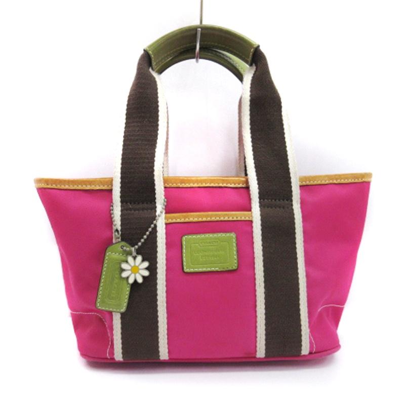 COACH コーチ ハンドバッグ ミニ トートバッグ ナイロン 6260 ピンク レディース : ブランド古着販売のベクトル - 通販 ...