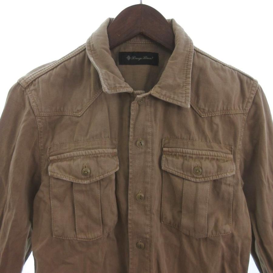 ラウンジリザード LOUNGE LIZARD シャツ ジャケット ミリタリー 七分袖 ベージュ系 1 ECT メンズ : ブランド古着販売の ...