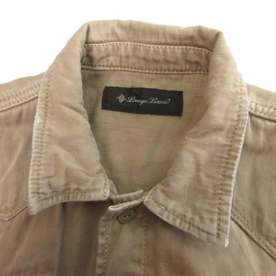 ラウンジリザード LOUNGE LIZARD シャツ ジャケット ミリタリー 七分袖 ベージュ系 1 ECT メンズ : ブランド古着販売の ...