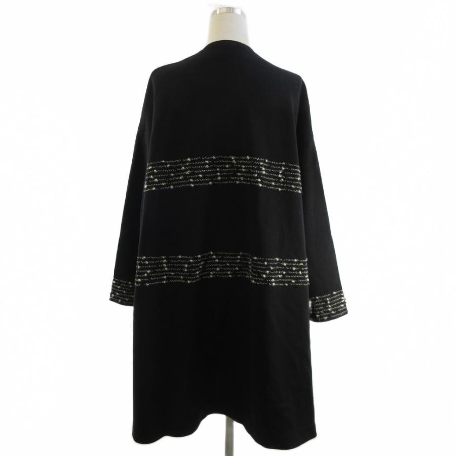 トマソステファネリ TOMASO STEFANELLI ロングジャケット カーディガン ツイードライン 黒 40 ECT : ブランド古着販売 ...