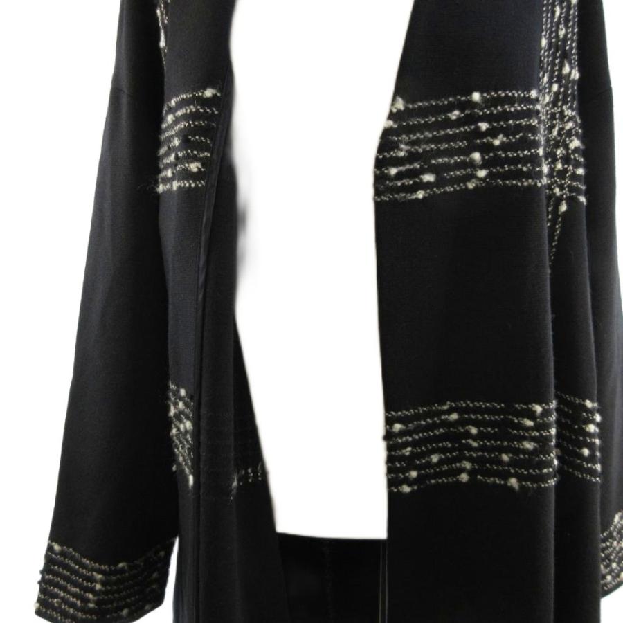 トマソステファネリ TOMASO STEFANELLI ロングジャケット カーディガン ツイードライン 黒 40 ECT : ブランド古着販売 ...