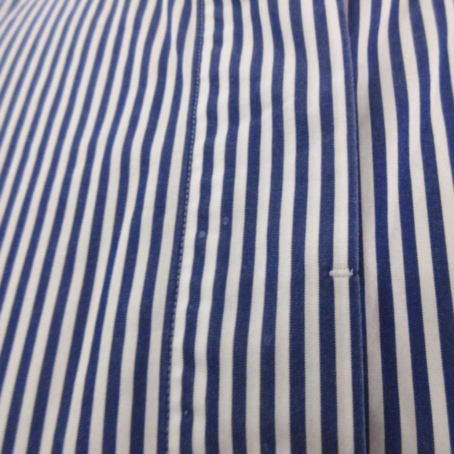 ユニクロ（UNIQLO） +J シャツ 長袖 バンドカラー ストライプ ホワイト ブルー S GY99 レディース : ブランド古着販売の ...