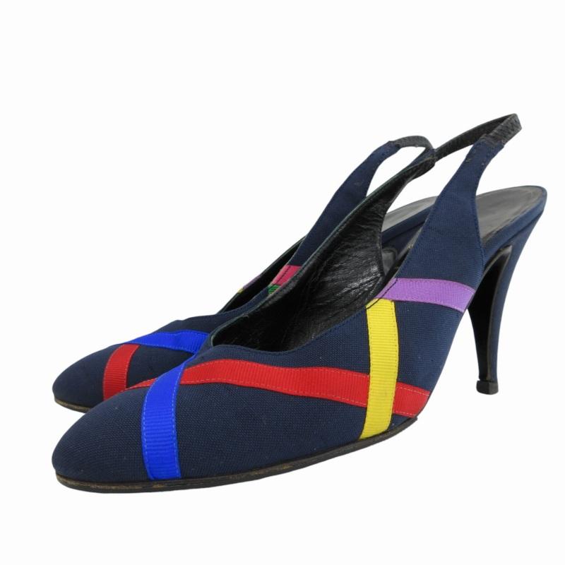 Valentino ヴァレンティノミュールパンプス サンダル ネイビー Valentino ヴァレンティノミュールパンプス サンダル ネイビー