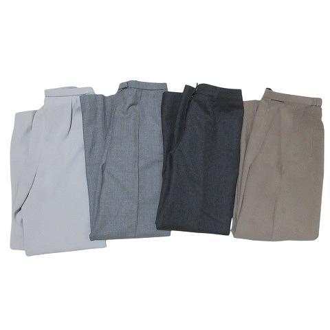 レリアン Leilian パンツ スラックス 4点セット まとめて OTTAVIO CROTTI生地 ウール レーヨン 9 M相当 グレー ...