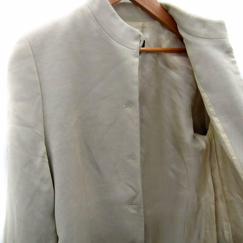 ジョルジオアルマーニ GIORGIO ARMANI ジャケット ブレザー ロング丈 総裏地 無地 40 L ベージュ /SY19 IBO81 レディース : ブランド古着販売のベクトル ...