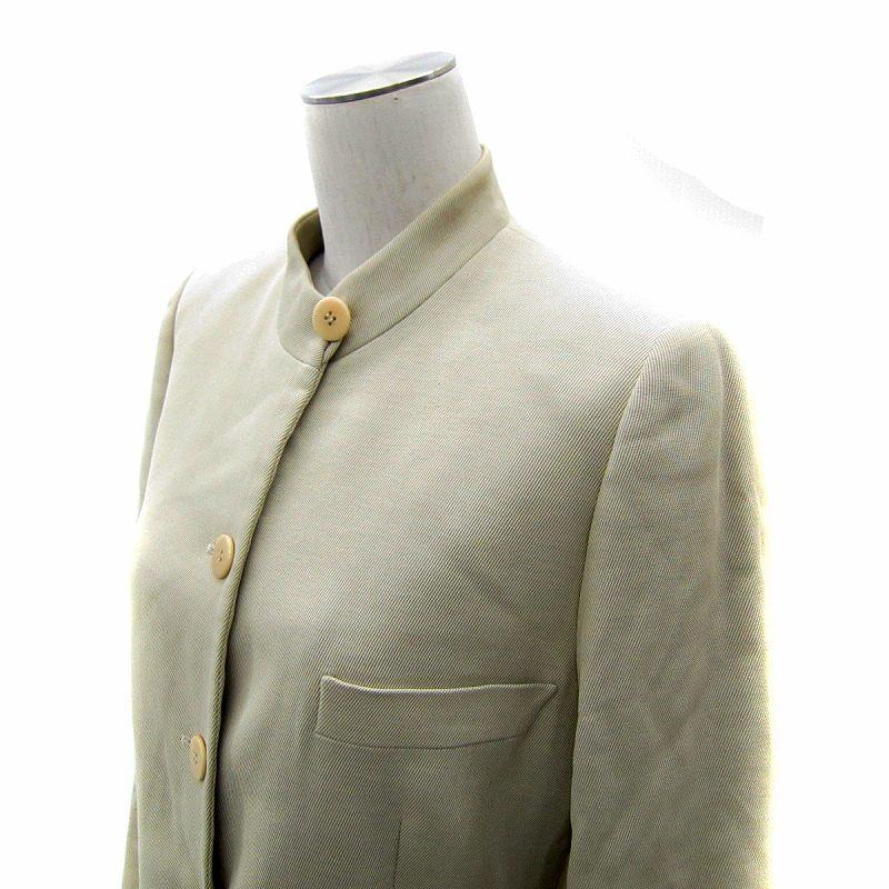 ジョルジオアルマーニ GIORGIO ARMANI ジャケット ブレザー ロング丈 総裏地 無地 40 L ベージュ /SY19 IBO81 レディース : ブランド古着販売のベクトル ...