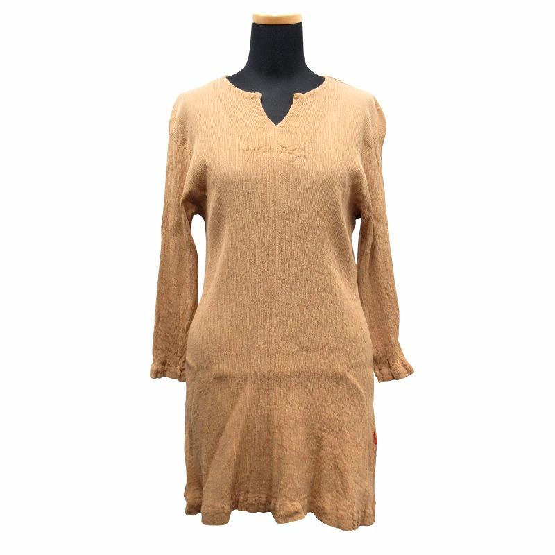 【中古】美品 19ss ハート イッセイミヤケ 製品染め加工 プリーツ ミニ ワンピース ドレス チュニック カットソー◆12 ISSEY MIYAKE（イッセイミヤケ） 美品 19ss ハート 製品染め加工