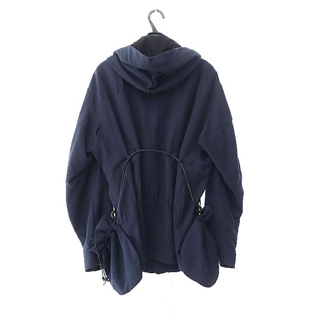 【中古】Nobuyuki Matsui ノブユキマツイ 24AW Ripple Hoodie リップル フーディー 裁断 加工 ジャケット ブルゾン 紺 Nobuyuki Matsui ノブユキマツイ 24AW Ripple Hoodie リップル