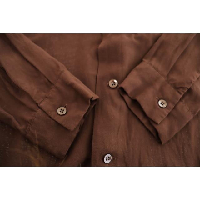 テンダーロイン TENDERLOIN T-RAYON SHT ロゴ刺繍 オープンカラー 長袖