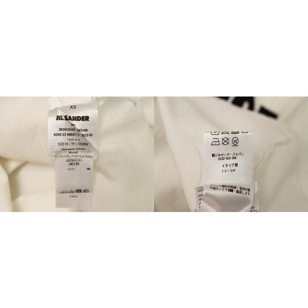 ジルサンダー JIL SANDER ロゴ プリント 長袖 Tシャツ J02GC0107 XS 白