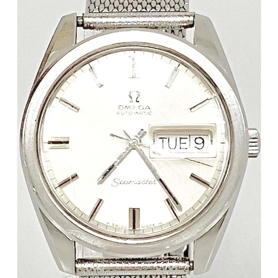 オメガ OMEGA SEAMASTER CAL.751 シーマスター 動巻き シルバー メッシュ プッシュ式 腕時計 【ブランド古着ベクトル ...