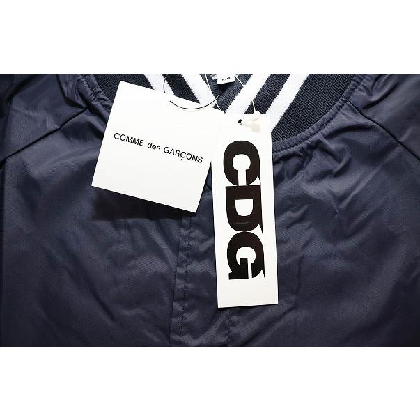 コムデギャルソン COMME des GARCONS CDG VARSITY JACKET NAVY BLUE SZ-J006 M バーシティ ...