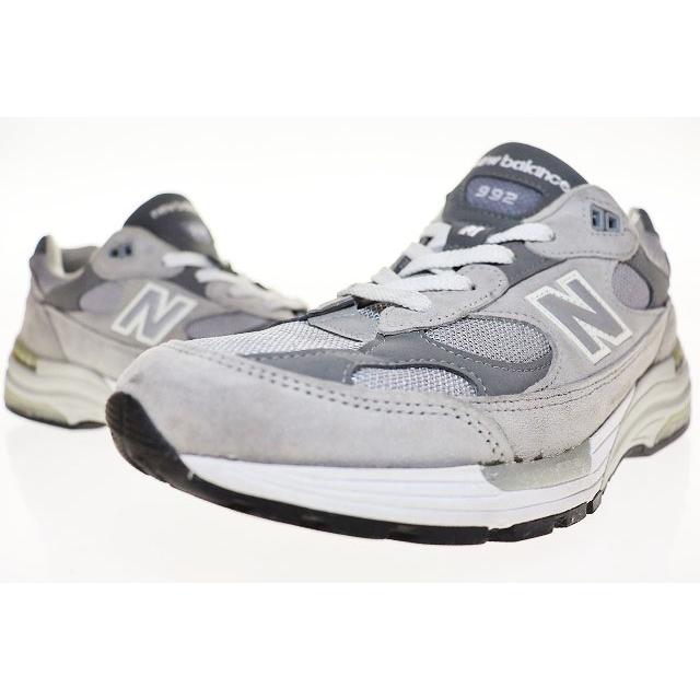 New Balance ニューバランス NEW BALANCE M992GR 992 USA製 GREY 27.5cm Dワイズ ローカット スニーカー グレー 【ブランド古着ベクトル ...
