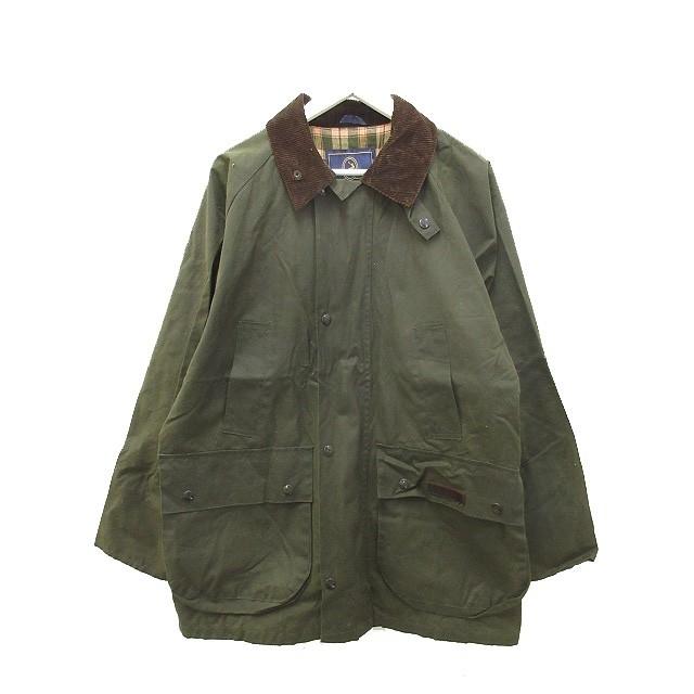 ピージーフィールド P.G FIELD オイルドジャケット S オリーブ系 裏地チェック アウター メンズ : ブランド古着販売のベクトル ...