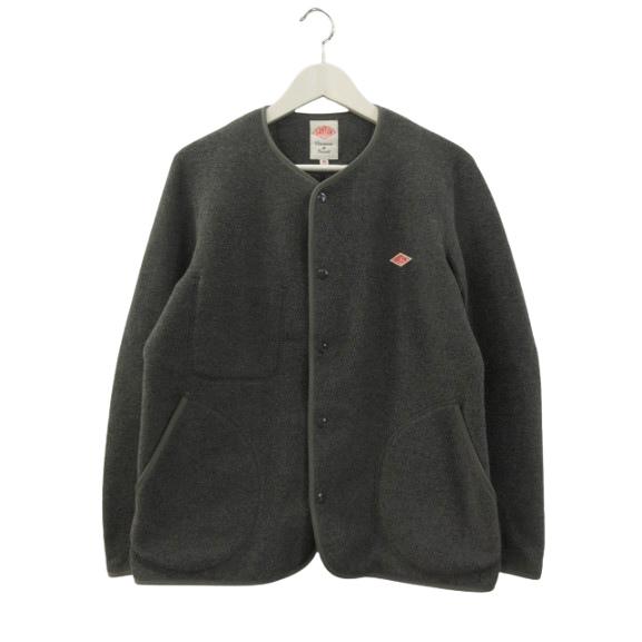 ダントン DANTON フリースカーディガン 長袖 丸首 ワンポイント ダークグレー 灰色 38 M 羽織 上着 アウター メンズ : ブランド古着販売のベクトル - 通販 - Yahoo ...