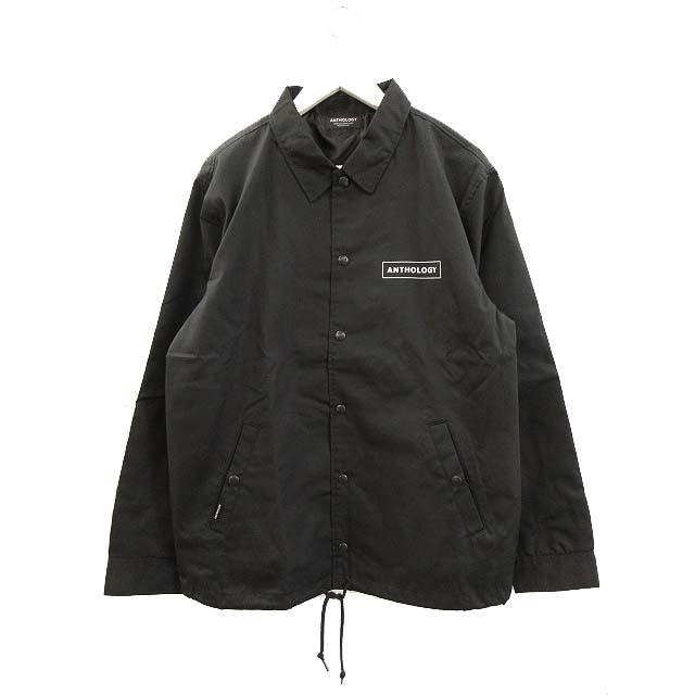 【中古】アンソロジー ANTHOLOGY  25SS コーチジャケット バックプリント ブラック 黒 L メンズ アンソロジー ANTHOLOGY 25SS コーチジャケット バックプリント