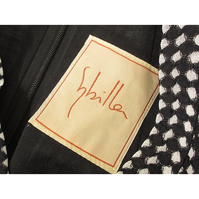 シビラ SYBILLA ドットジャカードボウタイワンピース M ブラック 黒