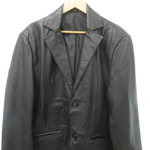 ブラックレーダー BLACK LEDER ラムレザー テーラードジャケット ボタン アウター 羽織 コート 3L 大きいサイズ 黒 ブラック ORG メンズ : ブランド古着販売のベクトル ...
