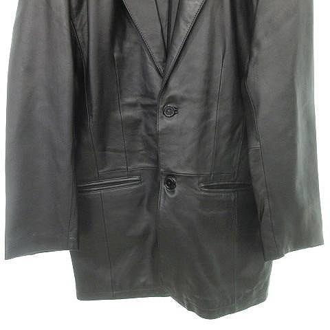 ブラックレーダー BLACK LEDER ラムレザー テーラードジャケット ボタン アウター 羽織 コート 3L 大きいサイズ 黒 ブラック ORG メンズ : ブランド古着販売のベクトル ...