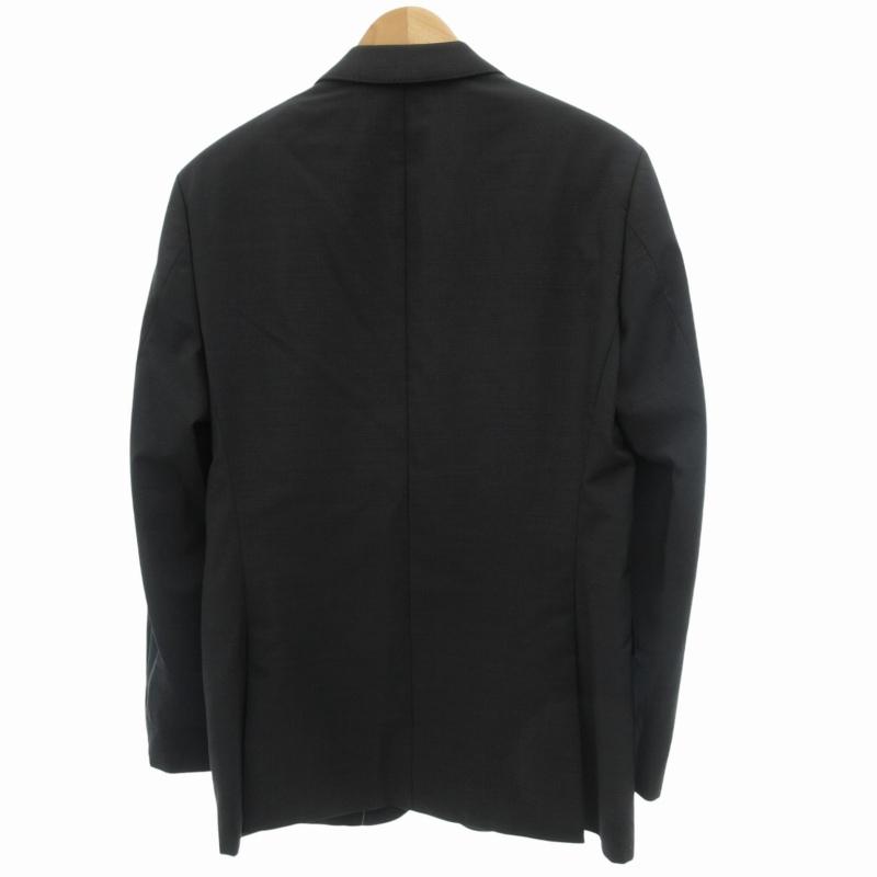 ヒューゴボス HUGO BOSS テーラードジャケット ブレザー 2B サイドベンツ ウール 48 XL 黒 ブラック /SS 0917 ...