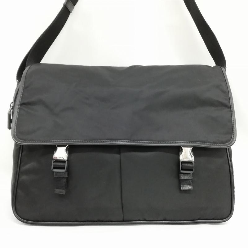 プラダ PRADA V165 ナイロン サフィアーノ ショルダーバッグ メッセンジャー ビジネス 三角プレート 美品 ブラック メンズ : 053-902501260020 : ブランド古着 ...