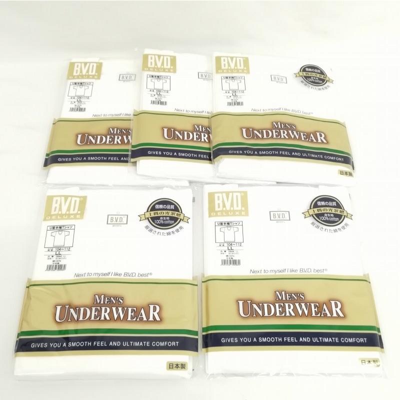 未使用品 B.V.D DELUXE インナーウェア Uネック 半袖 Tシャツ LL ホワイト 5点セット メンズ : ブランド古着販売のベクトル - 通販 - Yahoo!ショッピング