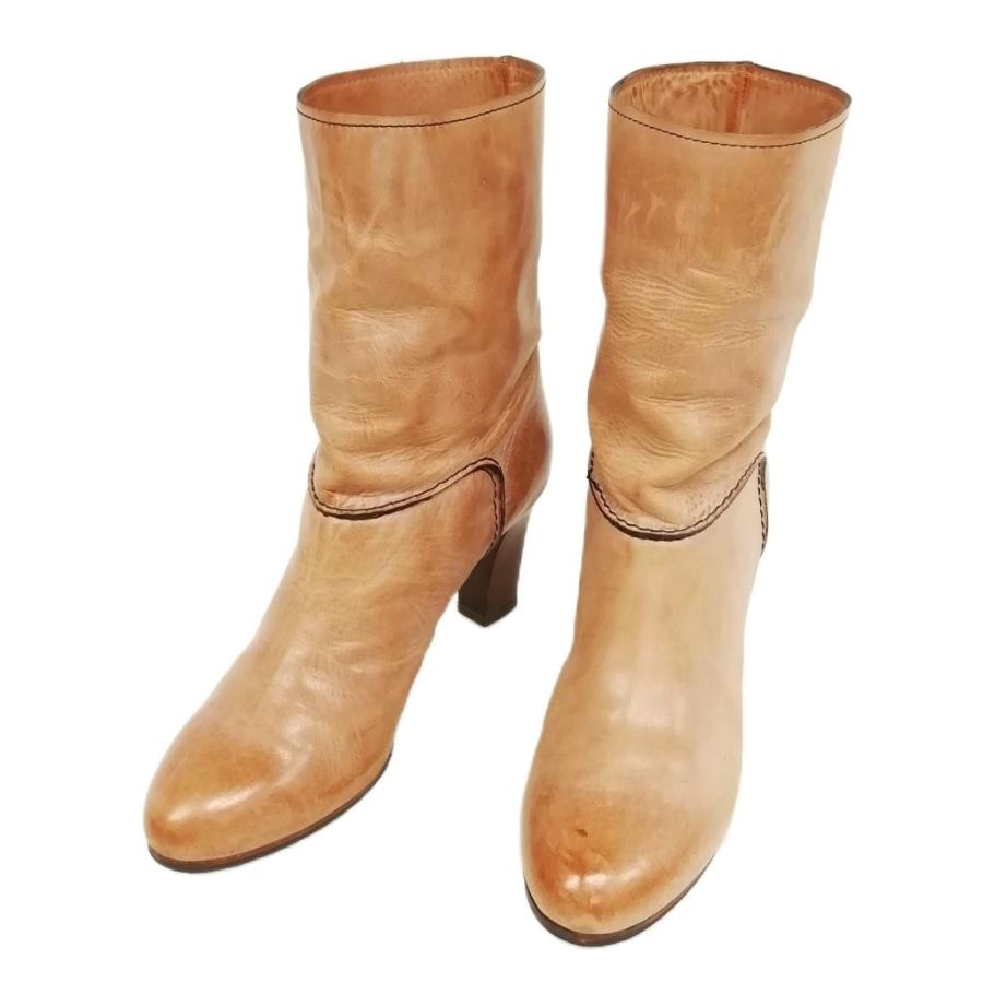 Chloe（クロエ） レザー ショート ブーツ ブーティ 36 ベージュ系 レディース : ブランド古着販売のベクトル - 通販 ...