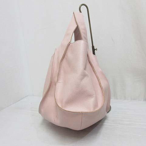 【中古】ヨーガンレール JURGEN LEHL レザー ハンド トート バッグ 薄ピンク 裏地付き レディース ヨーガンレール JURGEN LEHL レザー ハンド トート バッグ 薄ピンク