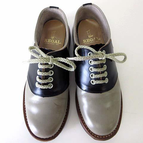 REGAL リーガル サドルシューズ オックスフォードシューズ 本革 レザー 23.0cm グレー 黒 ブラック ロカビリー レア 希少 : ブランド古着販売のベクトル - 通販 ...