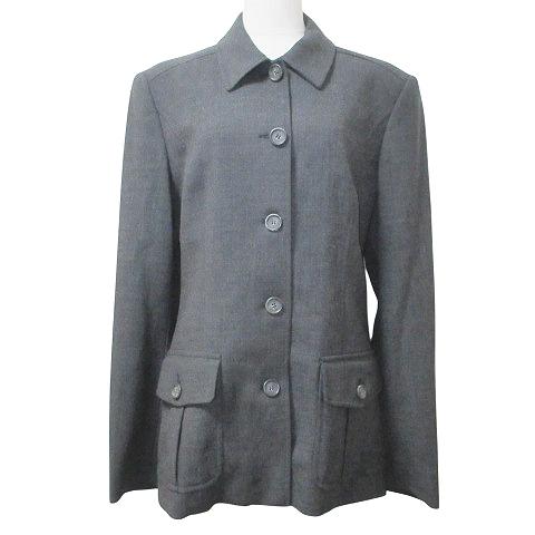 マックス&コー MAX&CO. classics 美品 ジャケット ヴァージンウール 総裏地 無地 グレー 40 L相当 GY09 X レディース : 070-902412030011 ...