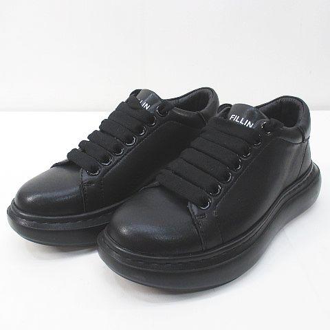 FILLIN フィルイン LUCENT スニーカー 23.0cm ブラック 黒系 マイクロファイバーレザー レディース : ブランド古着販売のベクトル - 通販 - Yahoo!ショッピング