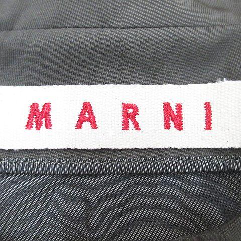 MARNI マルニ i1ogimai27uootp235 八分袖 ジャケット 薄手 比翼 42 茶系 ブラウン イタリア製 スナップボタン 綿 ...