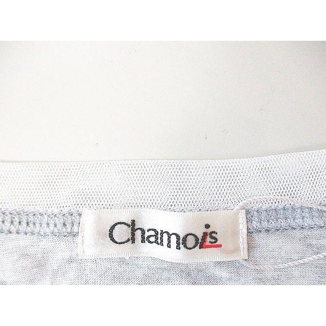 未使用品 シャミー Chamois 七分袖 カットソー 44 灰系 ライトグレー チュール プリント 透け感 日本製 タグ付 レディース : ブランド古着販売のベクトル - 通販 ...
