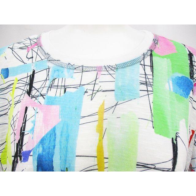 未使用品 シャミー Chamois 七分袖 カットソー 44 灰系 ライトグレー チュール プリント 透け感 日本製 タグ付 レディース : ブランド古着販売のベクトル - 通販 ...