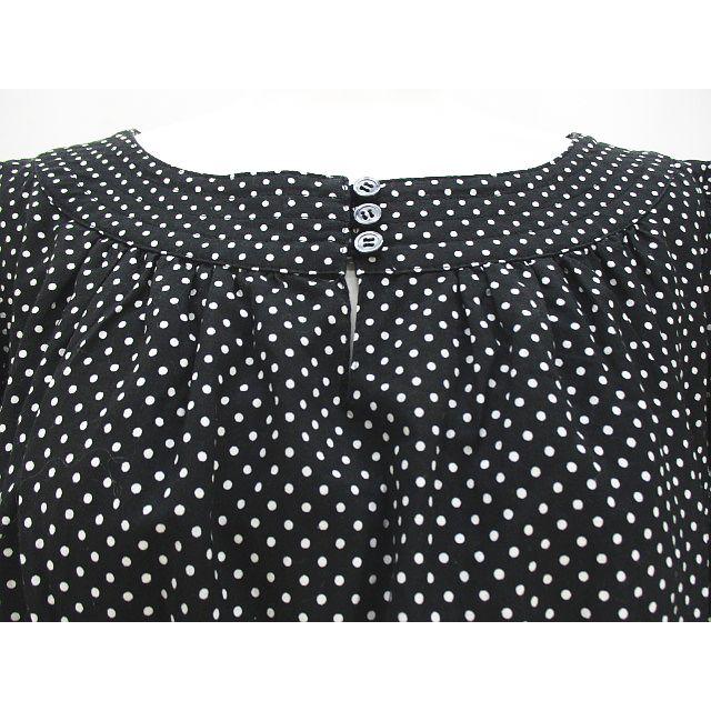 ビーニート BE NEAT ドット柄 半袖 ワンピース 膝丈 13AR 黒系 ブラック ギャザー 裏地 レディース : ブランド古着販売のベクトル - 通販 - Yahoo!ショッピング
