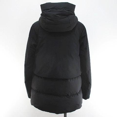 デュノ DUNO ダウン パーカー ジャケット 40 黒系 ブラック ダブル