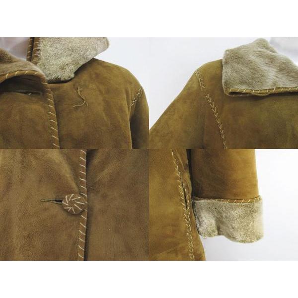 クリスティア CHRISTIA リバーシブル 羊革 ムートンコート ロング丈 44