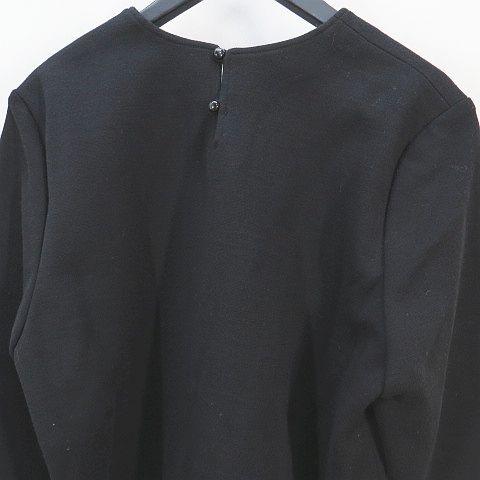 miss.KOH.co.ltd 長袖 プルオーバー M 黒系 ブラック リボン柄 タッセル 飾り バックボタン レディース : ブランド古着 ...