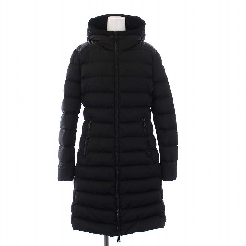 MONCLER（モンクレール） MONCLER 18AW TALEVE ダウンコート アウター ロング ジップアップ フード 2 M 黒 ...