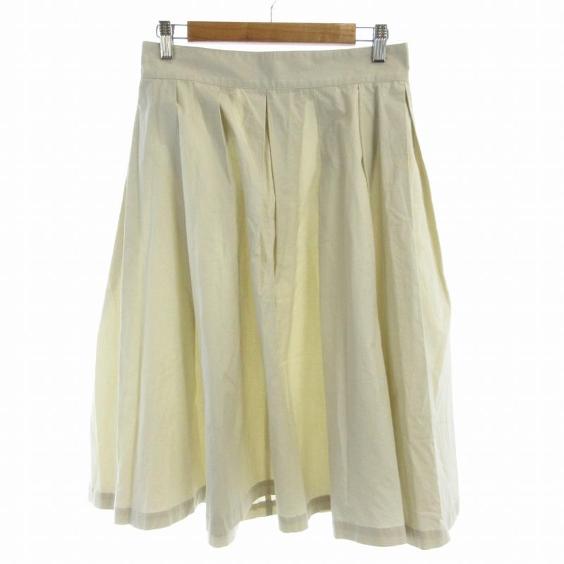 レキップヨシエイナバ L'EQUIPE YOSHIE INABA フレアスカート ひざ丈 プリーツ 40 L アイボリー /RO レディース : ブランド古着販売のベクトル - 通販 ...