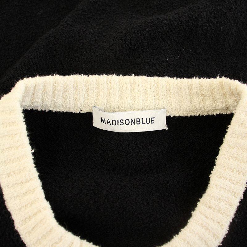 マディソンブルー 22SS バイカラーカーディガンブークレ BI-COLOR CD