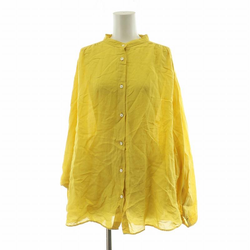 フレームワーク Framework 23SS シアーリネンポンチョブラウス シャツ 麻混 長袖 F イエロー 23051220740020 /NQ レディース : ブランド古着販売のベクトル ...