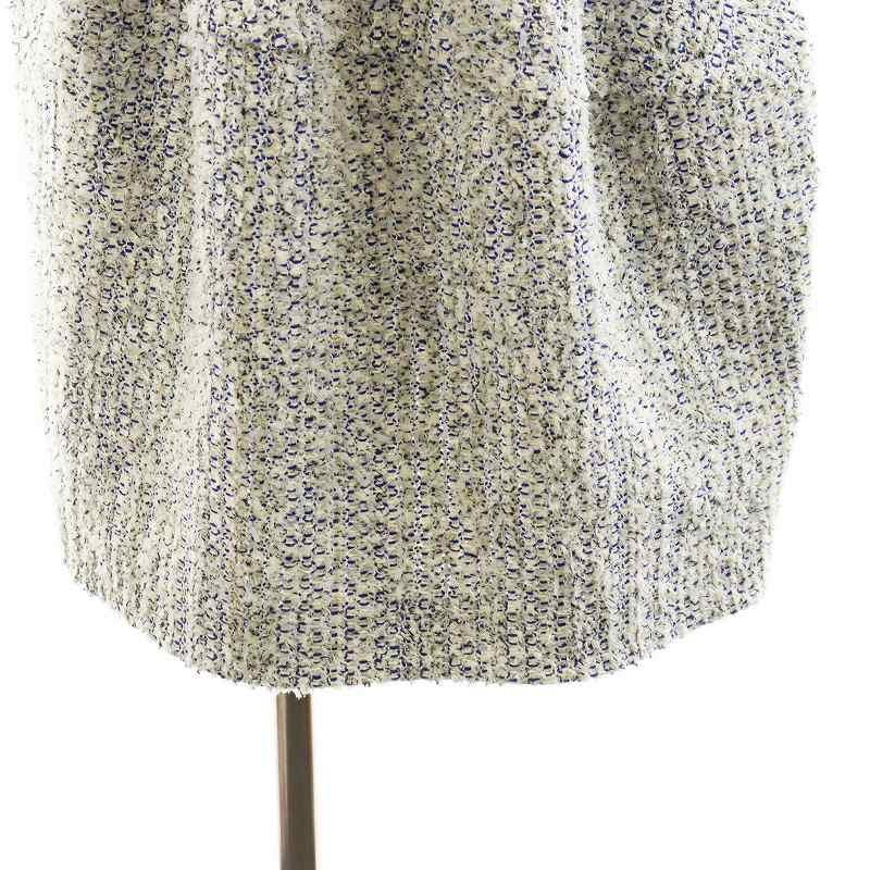 ヨーコチャン YOKO CHAN ワンピース ひざ丈 半袖 ツイード バルーン 38