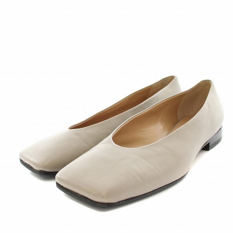 ペリーコ PELLICO コメタ COMETA パンプス スクエアトゥ ローヒール レザー 34.5 21.5cm グレージュ /YT レディース : ブランド古着販売のベクトル - 通販 ...