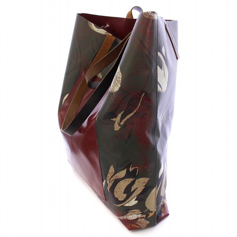 MARNI（マルニ） MARNI PVC FLORAL SHOPPER PVCフローラルショッパー トートバッグ ハンドバッグ ロゴ 花柄 ...