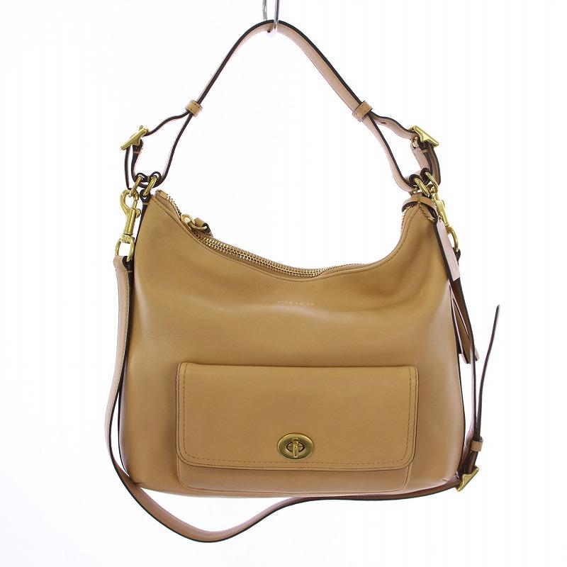 COACH コーチ レガシー コートニー ホーボー ハンドバッグ ショルダーバッグ 2way レザー ベージュ 22381 /BM レディース ...