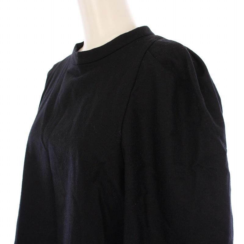 【中古】ドゥーズィエムクラス DEUXIEME CLASSE 24AW Enchantブラウス カットソー 長袖 クルーネック ウール 黒 ドゥーズィエムクラス DEUXIEME CLASSE 24AW Enchantブラウス