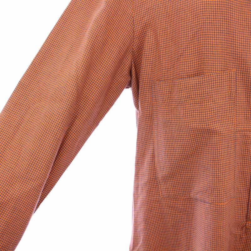 ティッカ TICCA somelos シャツワンピース ミモレ ロング 長袖 バンドカラー 千鳥格子柄 F オレンジ /BB レディース : ブランド古着販売のベクトル - 通販 ...