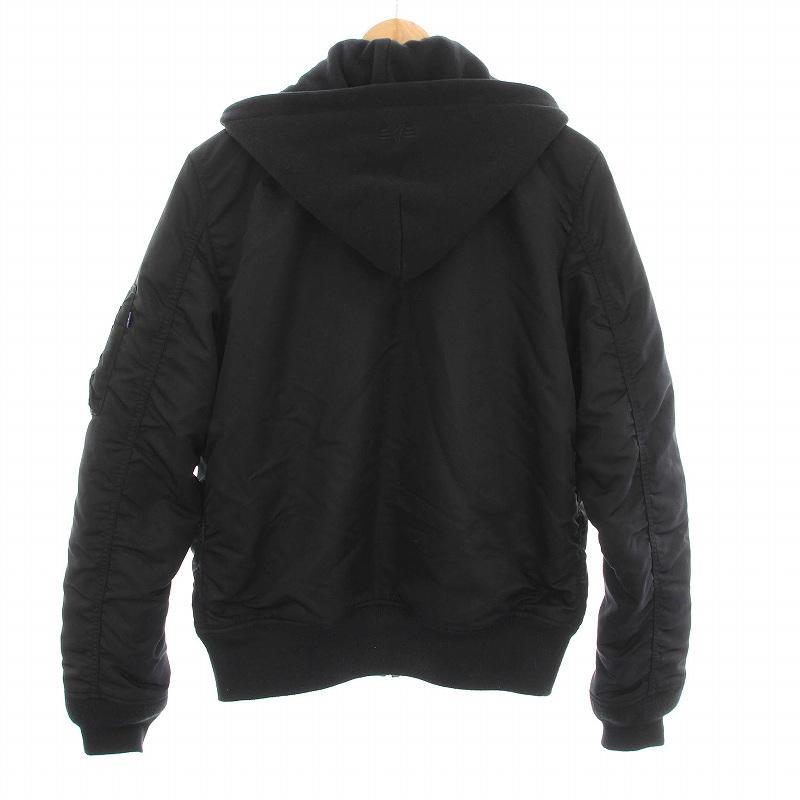 アルファ ALPHA MA-1 NATUS Flight Jacket フライトジャケット ジップアップ アウター S 黒 TA0130-8201 /YM メンズ : ブランド古着販売の ...